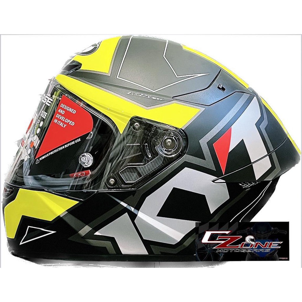 KYT TTC ELECTRON HELMET BLACK / YELLOW | Shopee Philippines