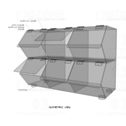 Acrylic Candy Dispenser 6 slots | Shopee Philippines