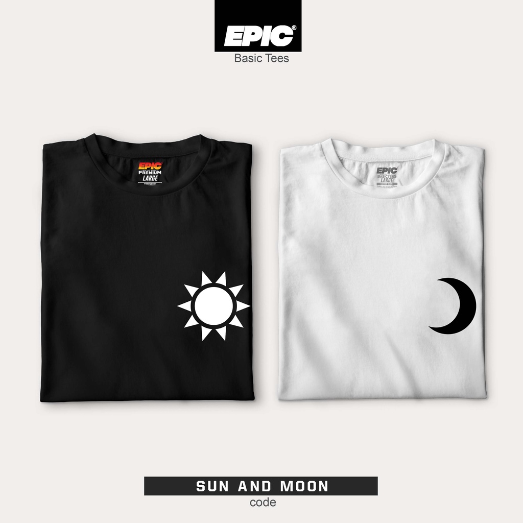 Basic Tees - Sun and Moon ( Couple Shirt) | Shopee Philippines