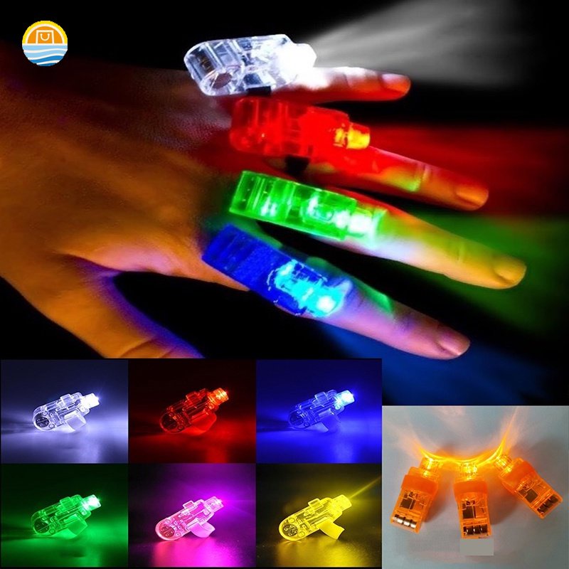 Led Finger Glowing Finger-Led Finger Rings Colorful light-emitting ring ...
