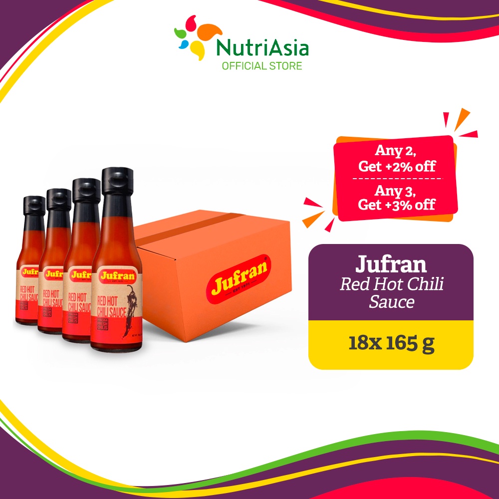 Jufran Red Hot Chili Sauce 165 g Bundle of 18 | Shopee Philippines