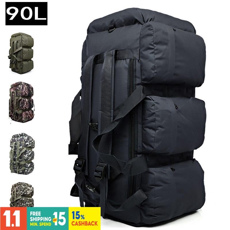 Kobe 90L Large Capacity Outdoor Backpack Military Tactical Pack Camo ...