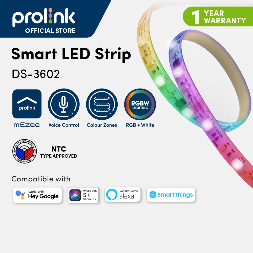 Prolink DS-3602 Smart LED Light Strip for Room RGB Strip Light SMD With ...