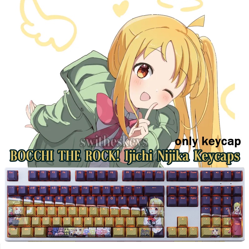 108 Keys BOCCHI THE ROCK Ijichi Nijika Keycaps Backlit Cherry Profile ...