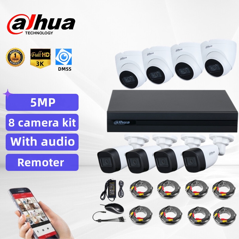 Dahua CCTV Camera Kit With audio 4/8 CH CCTV Kit 3K HD 5MP Camera DVR ... Dahua CCTV Camera Kit With audio 4/8 CH CCTV Kit 3K HD 5MP Camera DVR ...