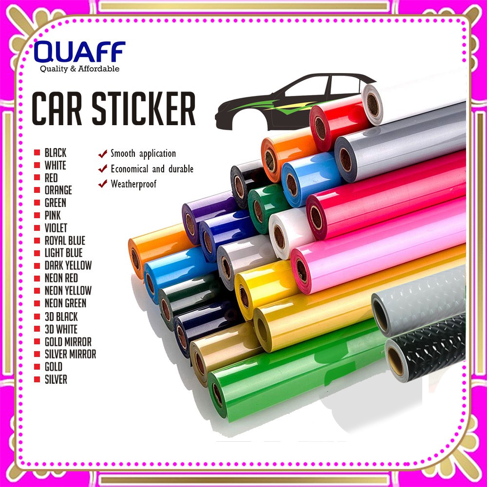 QUAFF PVC Car Sticker (610mm X 10m) | Shopee Philippines