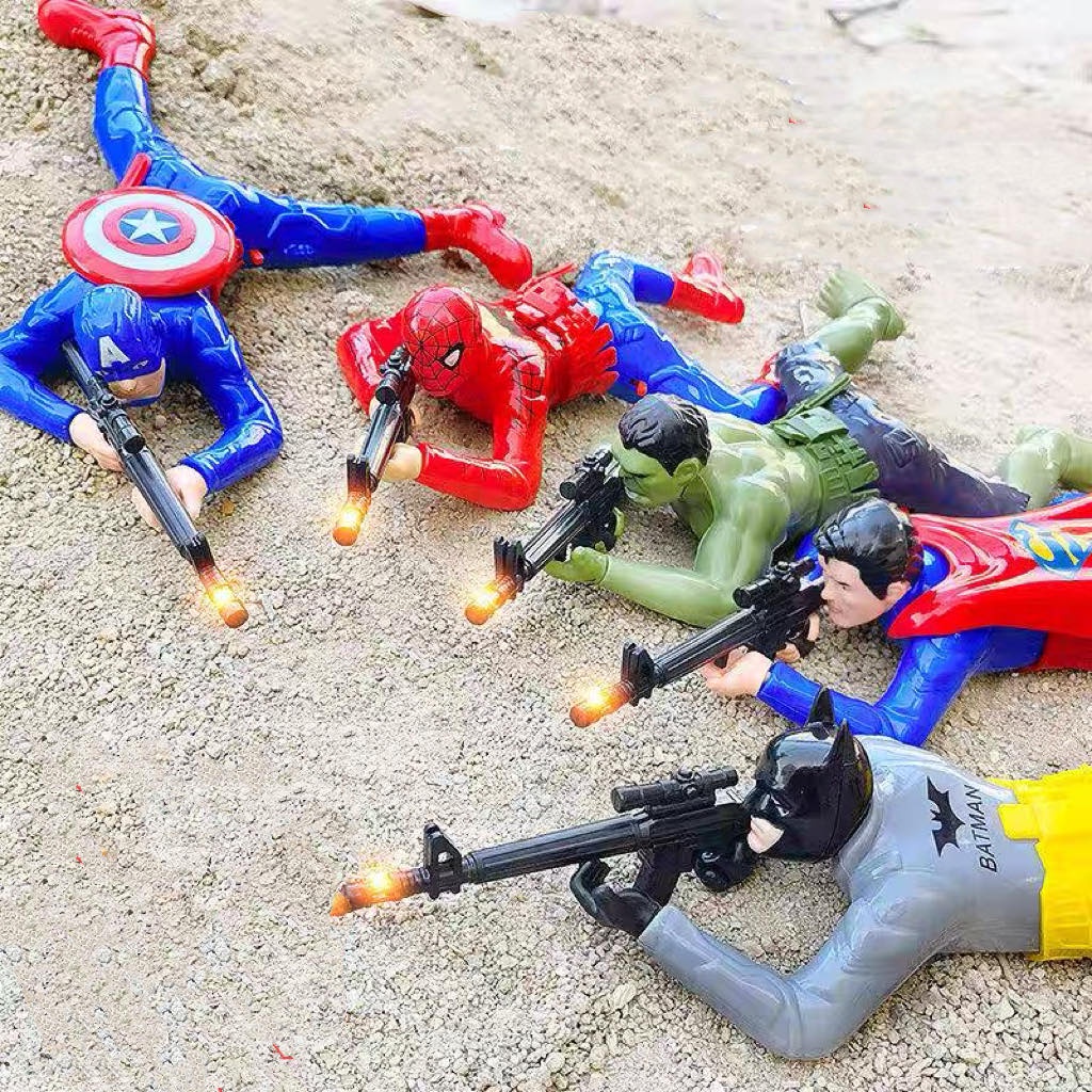 J King #Crawling Avengers Super Heroes Characters Battery Operated Toy ...