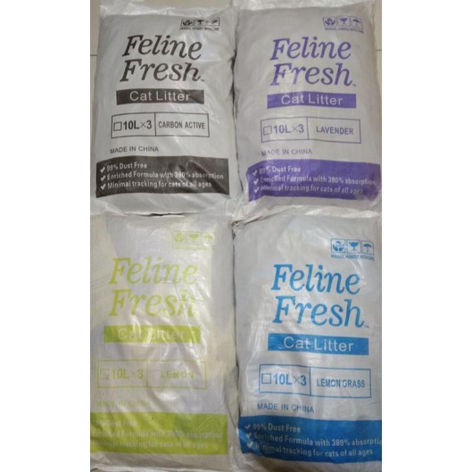 FELINE FRESH CAT LITTER 3pcs x 10L - 1 SACK | Shopee Philippines