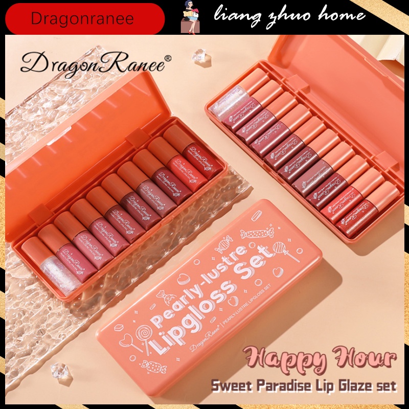 Dragon Ranee Water Tint Lip Glaze 10 Colors Waterproof Long Lasting ...