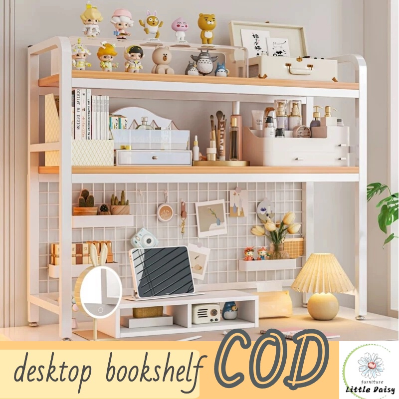 Table bookshelf rack grid simple multi-layer desktop desktop bookshelf ...