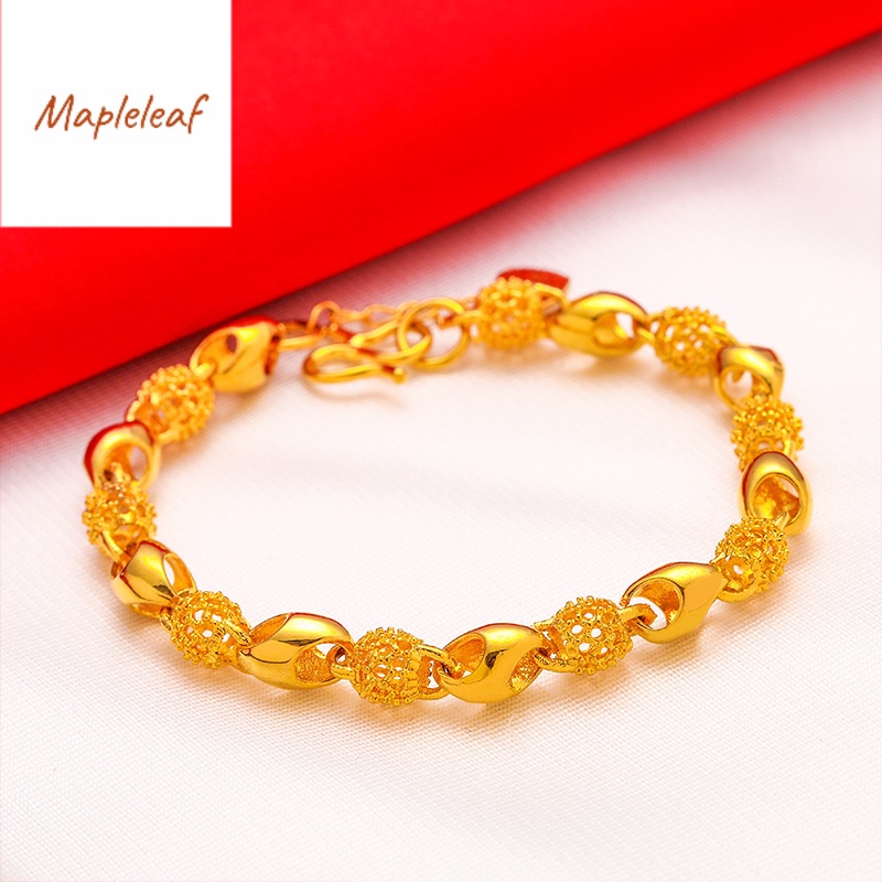 Original 18K Saudi gold pawnable New Vietnam Shajin Hollow Exquisite ...