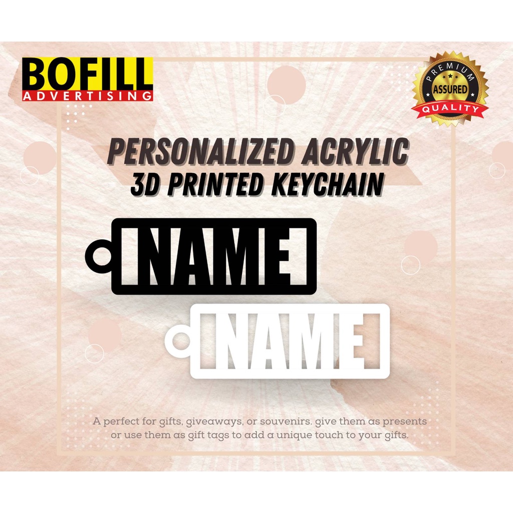Personalized 3D Printed Name Keychain | Shopee Philippines
