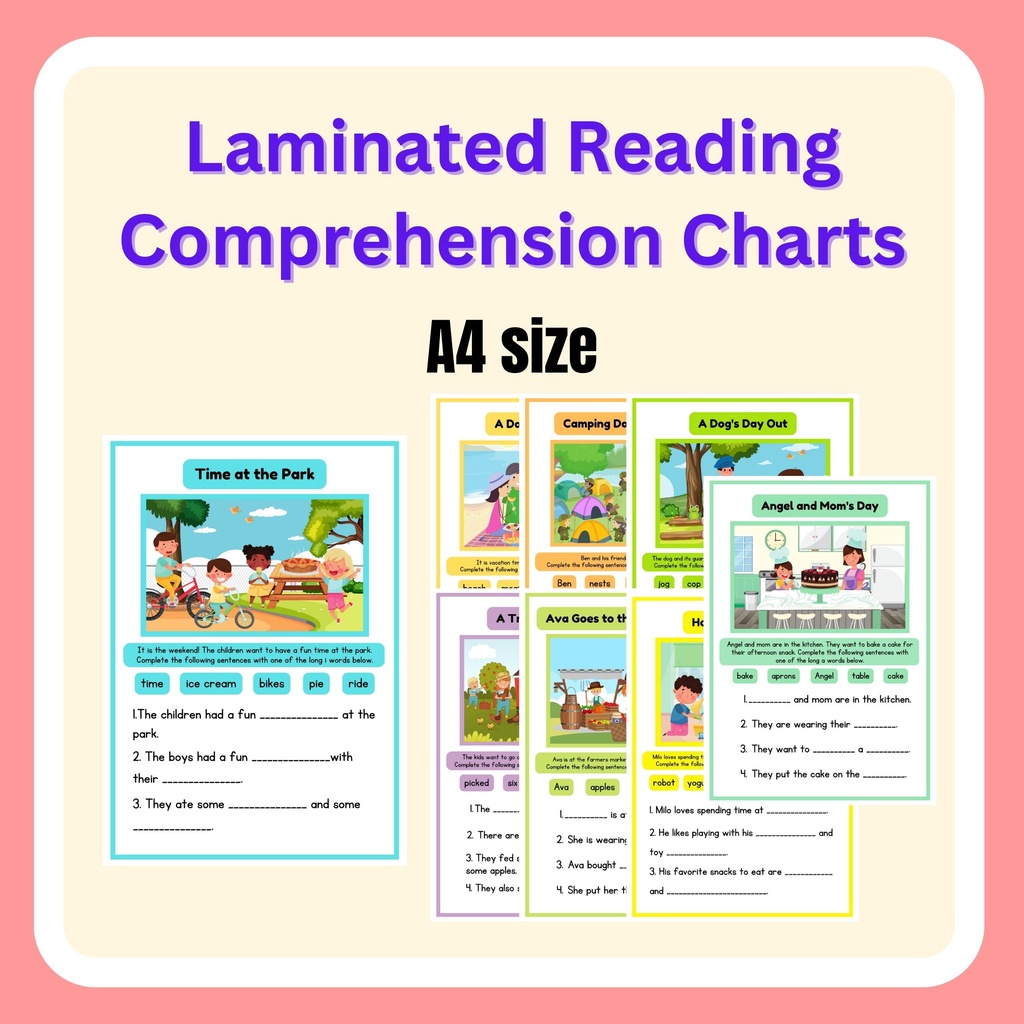 Laminated Reading Comprehension Charts for Kids | Shopee Philippines