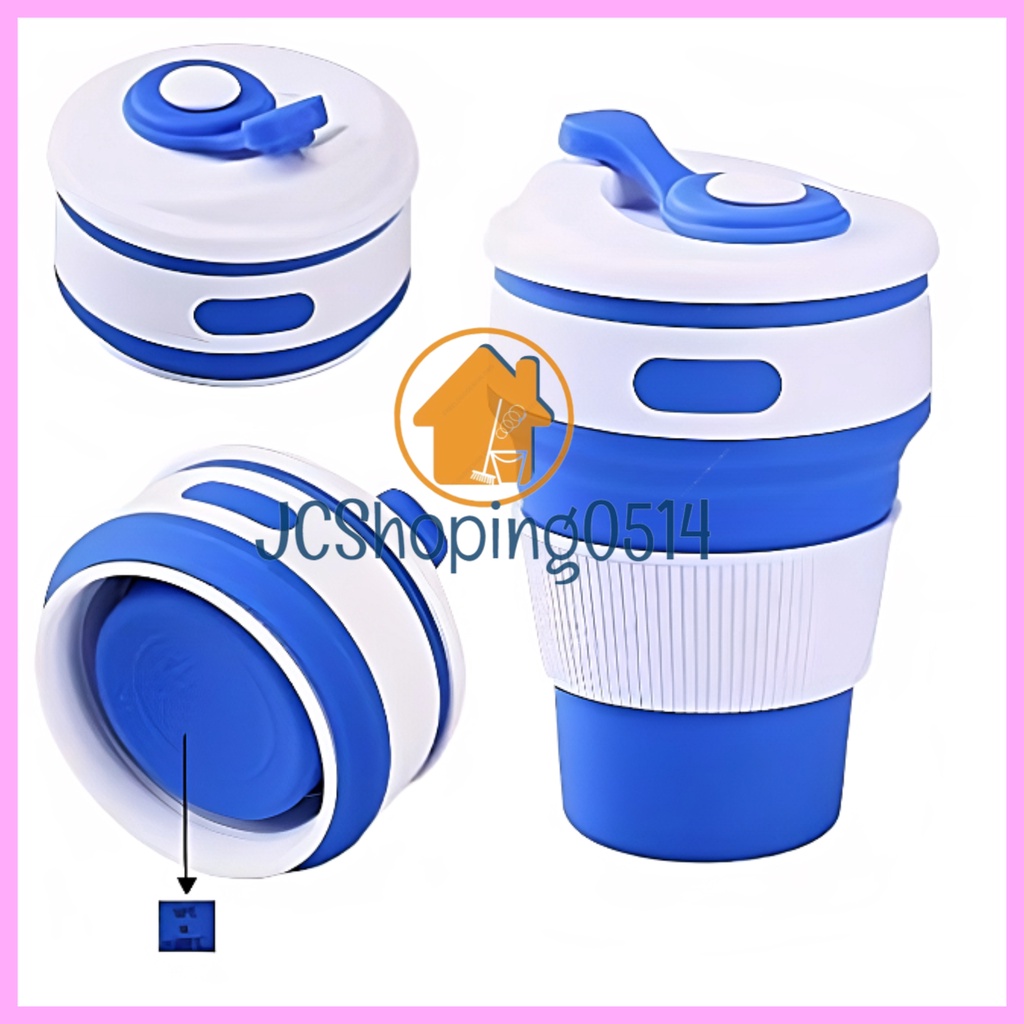 SHHM Coffee Cup Collapsible Silicone Travel Mug Reusable Folding with ...