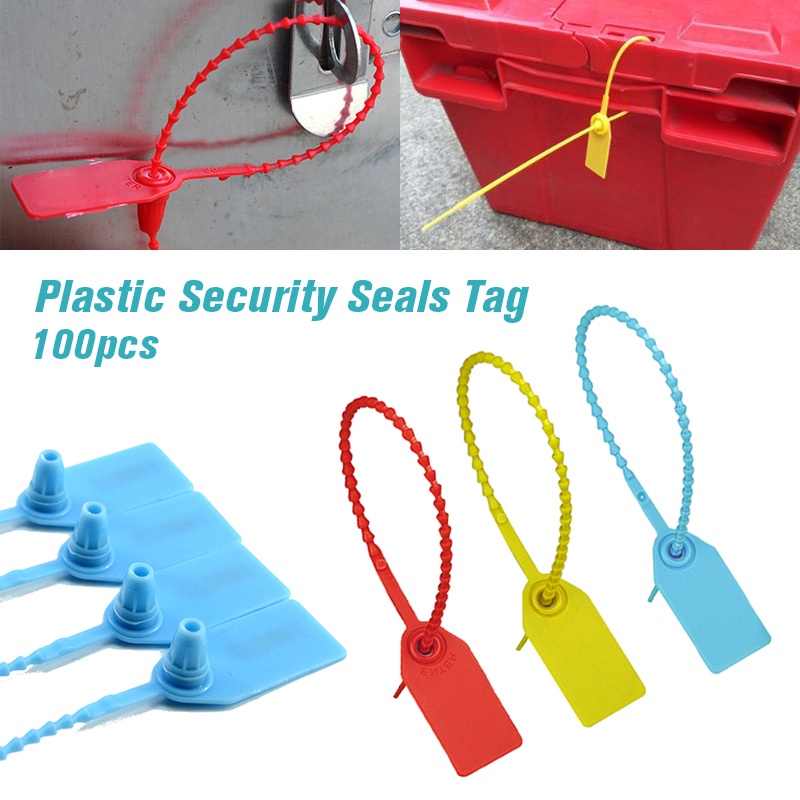 100pcs Plastic Tamper Seals 250mm Pull Tight Safety Seal Disposable ...