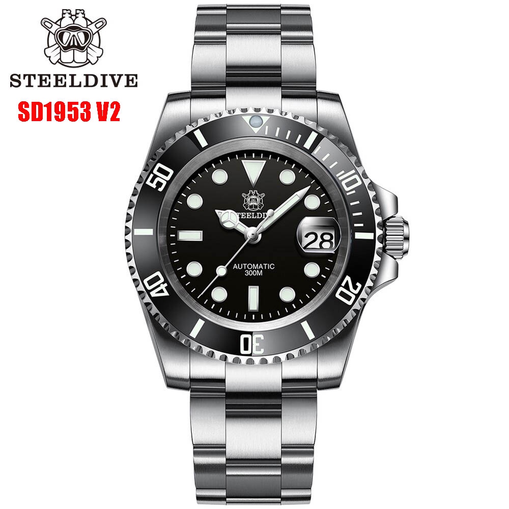 Steeldive Watch SD1953 V2 Luxury Water Ghost Diver Watch Men Dial ...