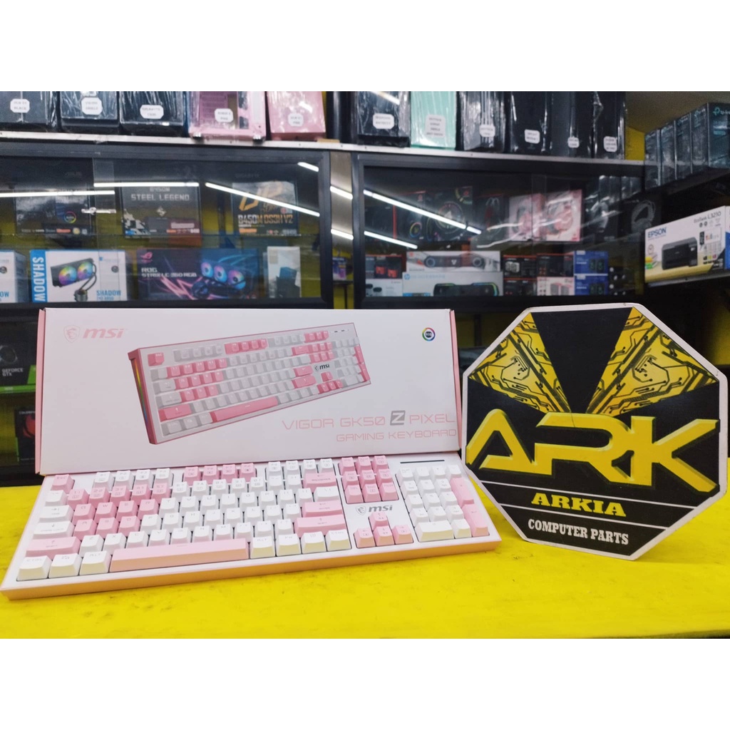 MSI Vigor GK50Z White Pink Mechanical Keyboard | Shopee Philippines