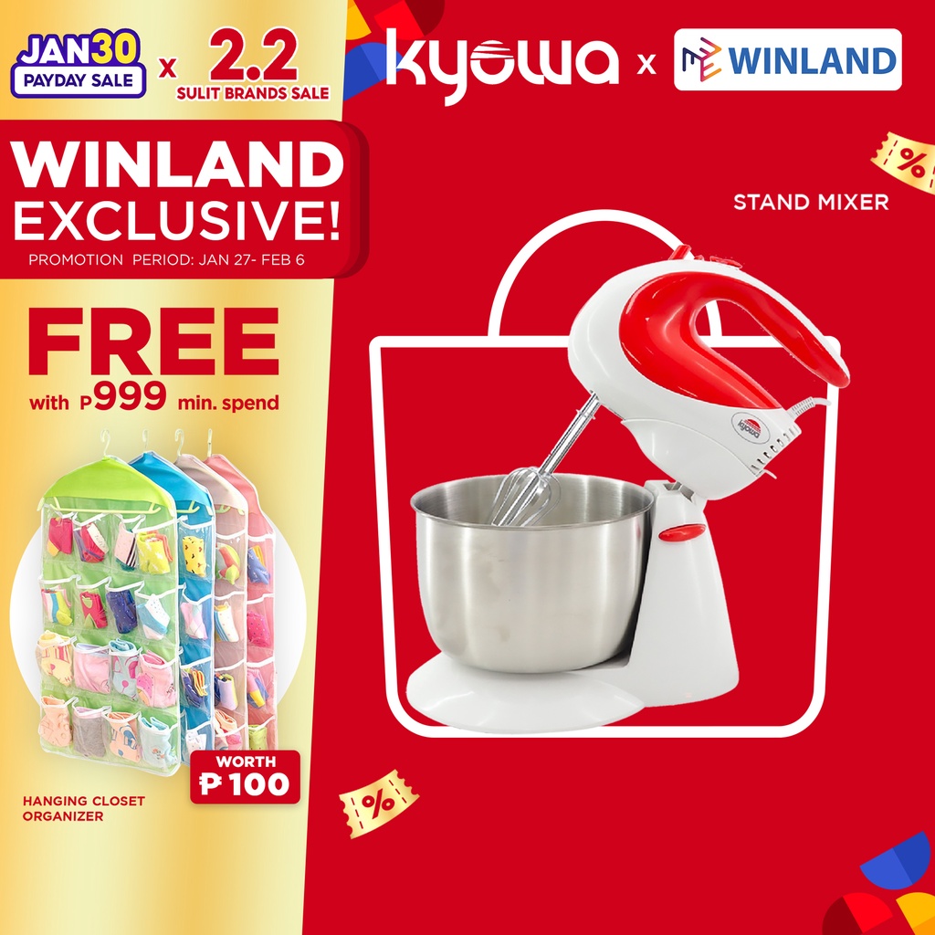 KYOWA by Winland 5-Speed 1.5L Stand Mixer with Turbo Switch Control KW ...