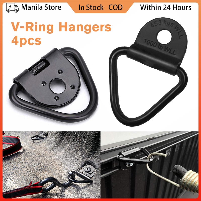 4pcs V-Ring Hook Truck Cargo Tie Down Anchors Ring V-shaped High ...