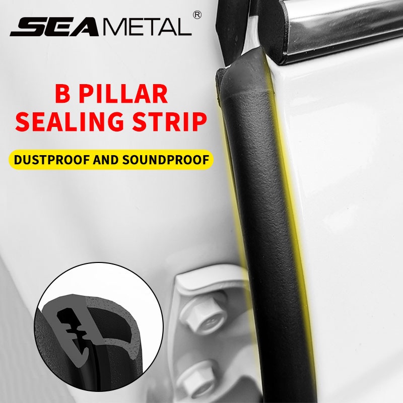 Seametal Car Door Protector Rubber Seal Strip B Pillar Soundproof