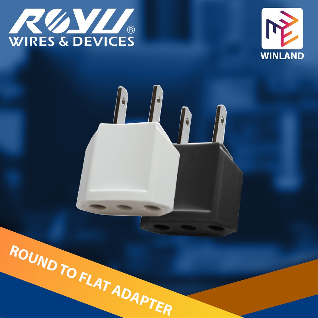 ROYU by Winland Round to Flat Adapter REDPL103 | Shopee Philippines