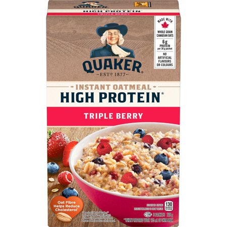 NEW and ORIGINAL - Quaker High Protein Triple Berry Instant Oatmeal ...