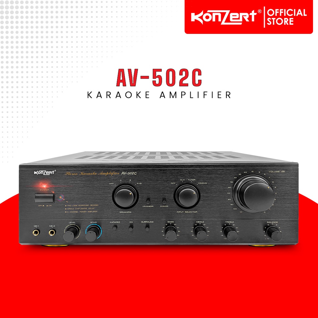 Konzert AV-502H Amplifier 1000W X High Power TodoOke Stereo
