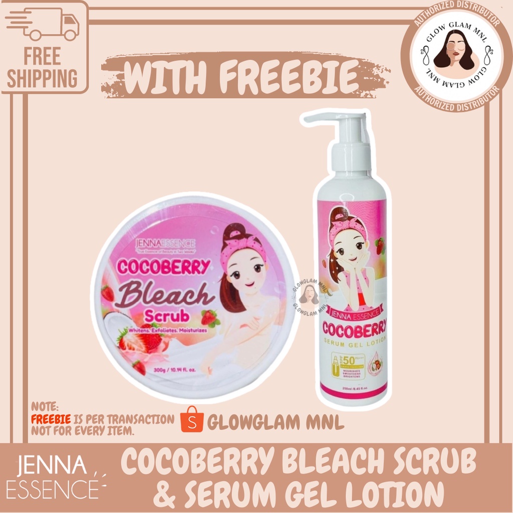 Cocoberry Bleach Scrub 300g | Serum Gel Lotion 250ML by Jenna Essence ...