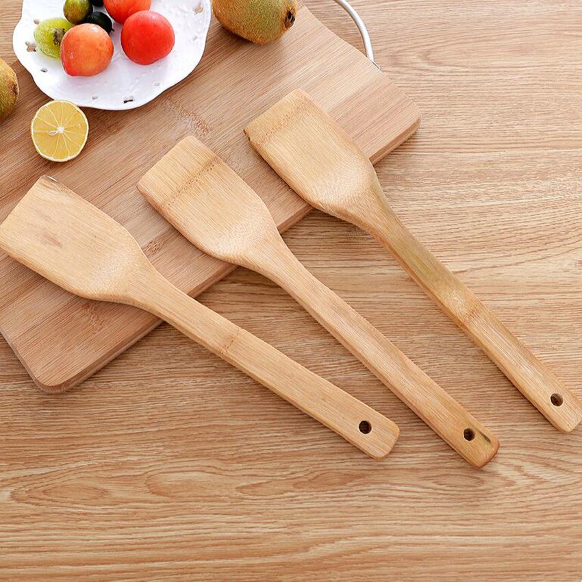 Bamboo Wooden Spatulas Wooden Spoons Cooking Utensils Spatula | Shopee ...