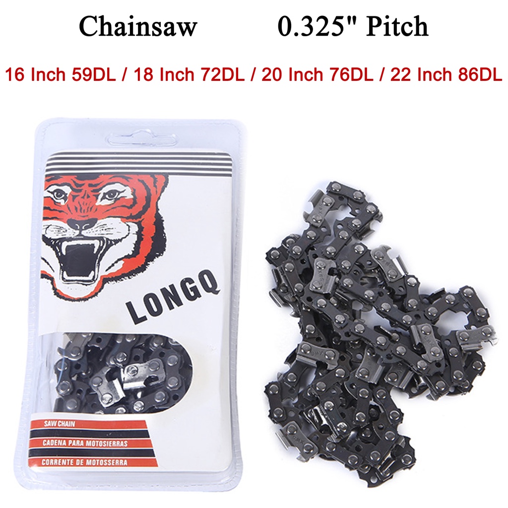 16" / 18" / 20" / 22" Chainsaw Saw Chain 0.325" Pitch Universal Chains Cutting Original Wood ...