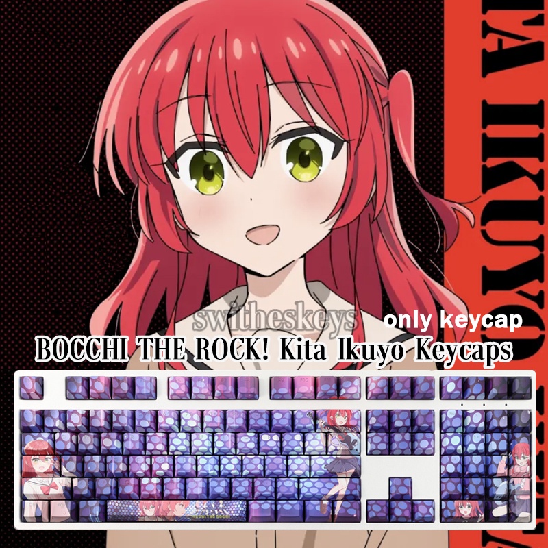 108 Keys Anime BOCCHI THE ROCK Kita Ikuyo Keycaps Backlit Cherry ...
