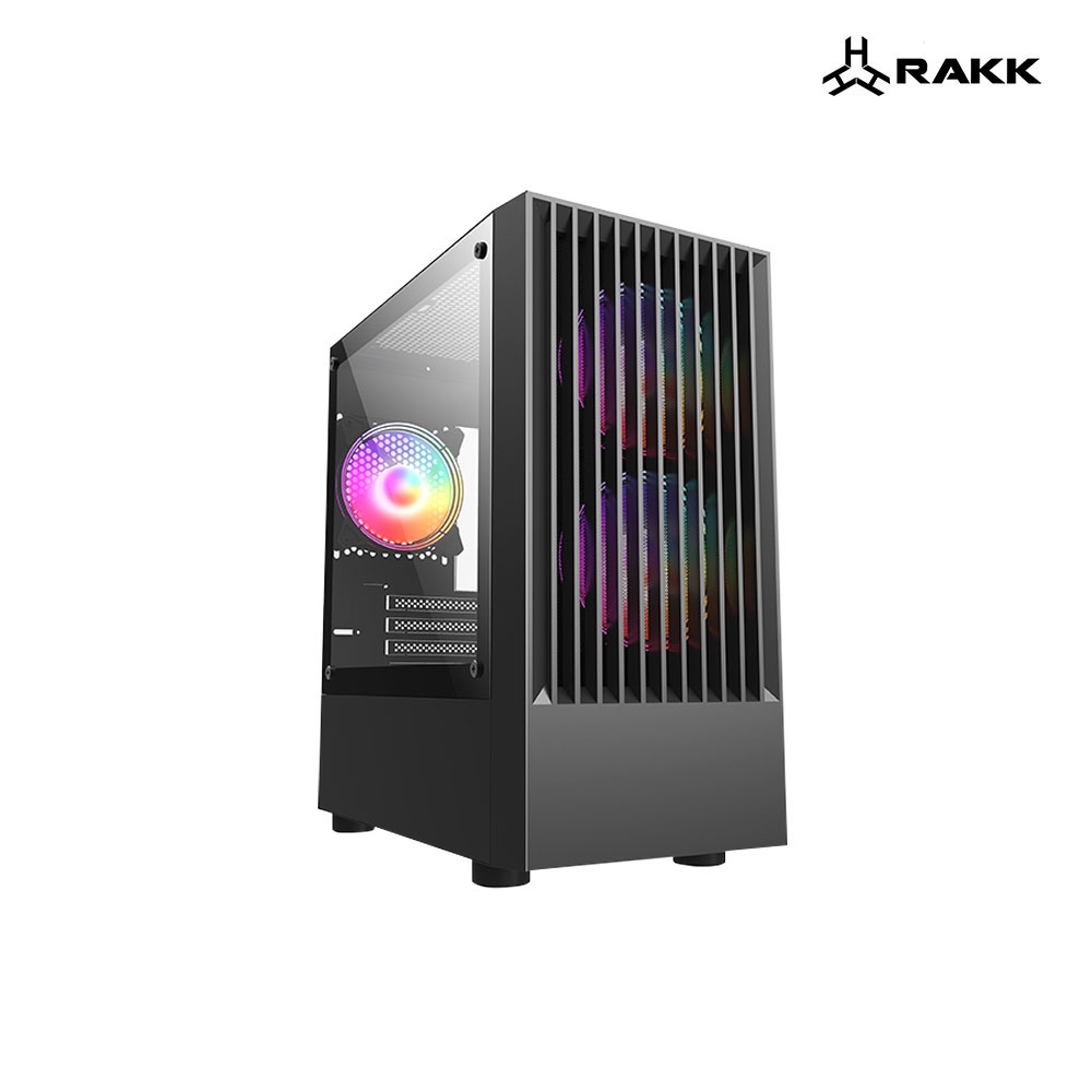 RAKK MIRAD Matx Black and White Tempered Glass Gaming PC Case | Shopee ...