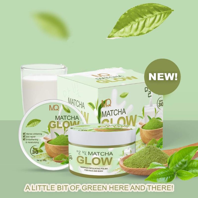 M.Q Cosmetics Matcha Glow Whipped Exfoliating Polish for Face & Body ...