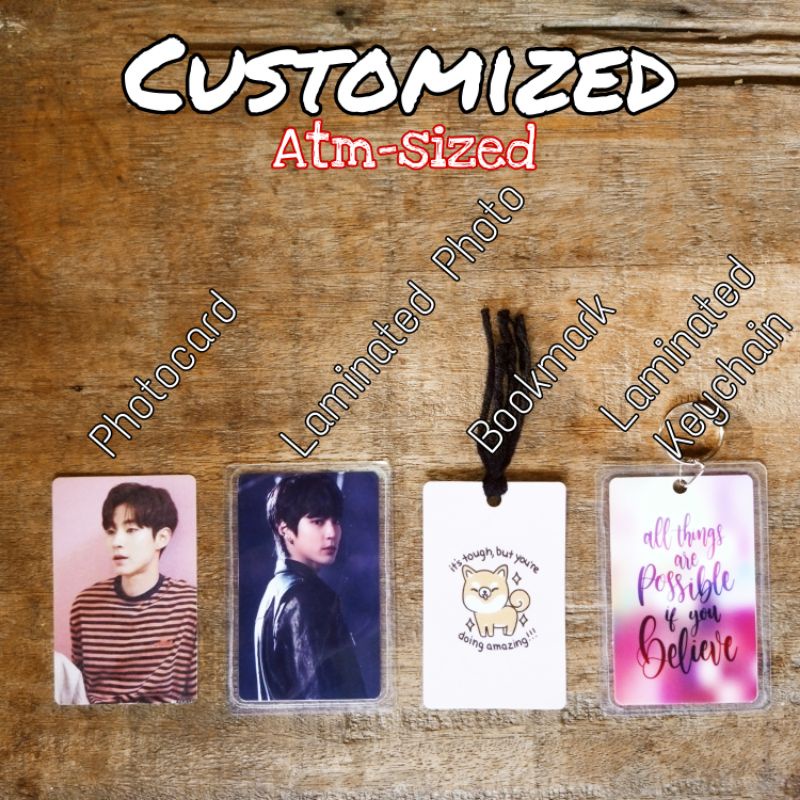 Customized Atm-sized Photocard, Laminated Photo, Bookmark, Laminated ...