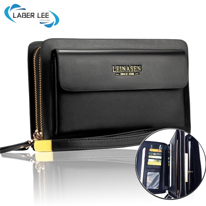 Laber Lee Clutch Bag Men Pu Leather Wrist Business Wallet | Shopee ...