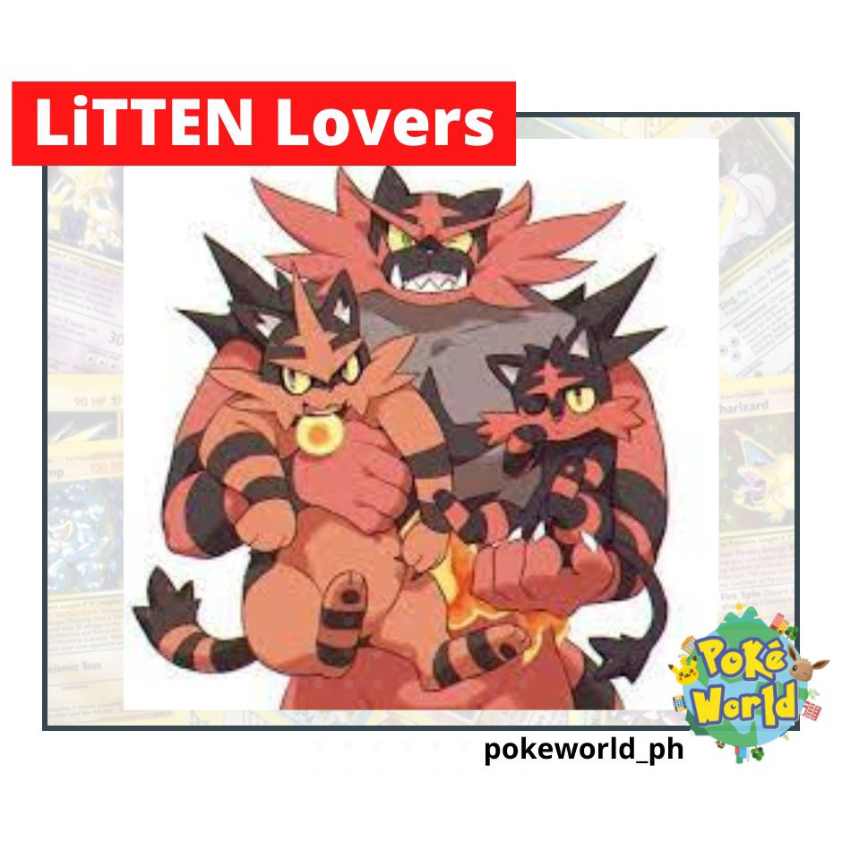 Incineroar Litten Torracat - Fire Starters - Pokemon Collection - TCG ...