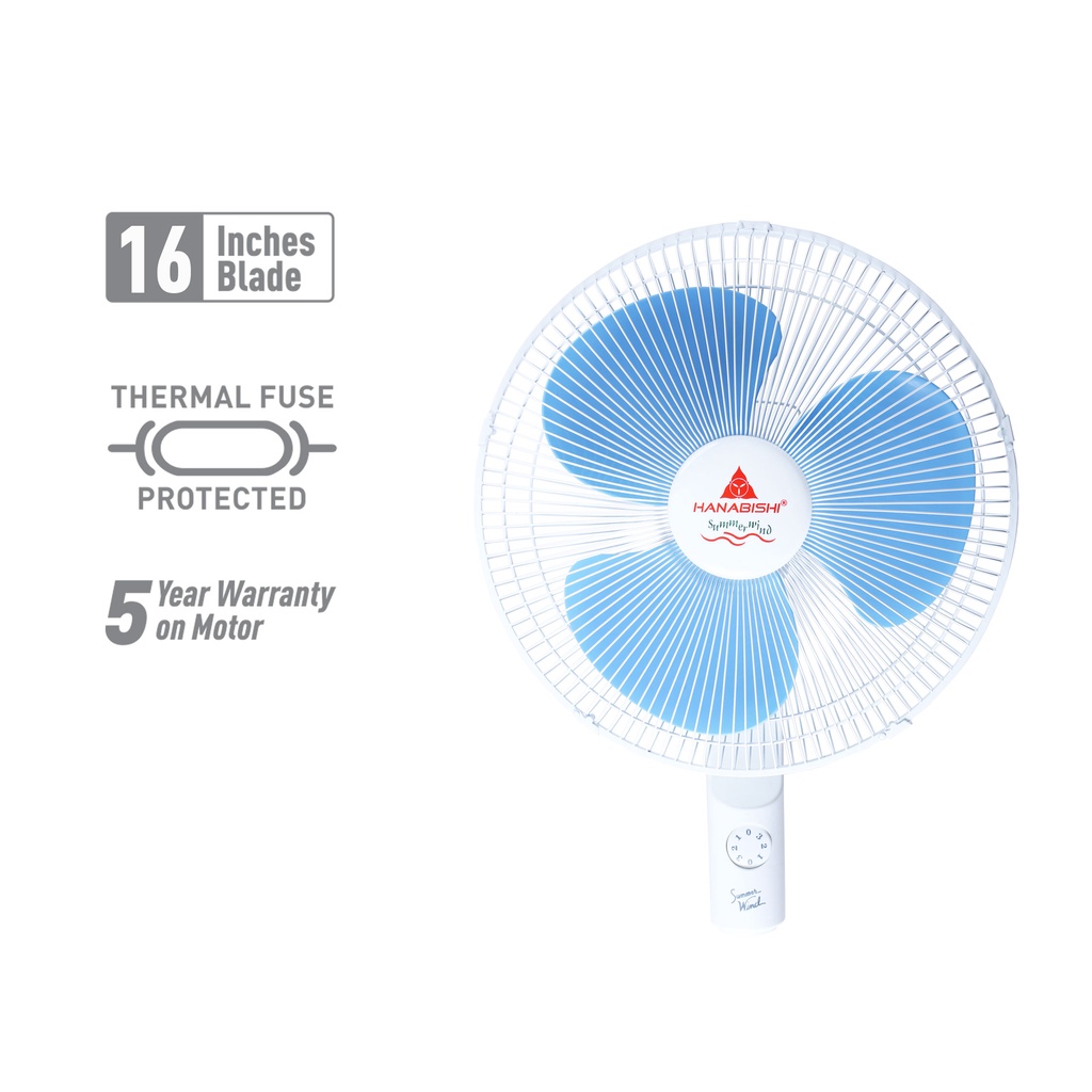 HANABISHI by Winland 16 inch Wall Fan Summer Wind / Electric Fan ...