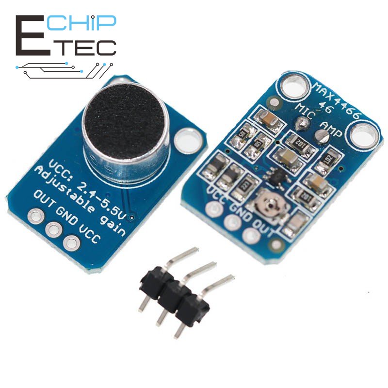 Microphone Amplifier MAX4466 Adjustable Gain Breakout Board Module For Arduino MAX4466 PCB Board ...