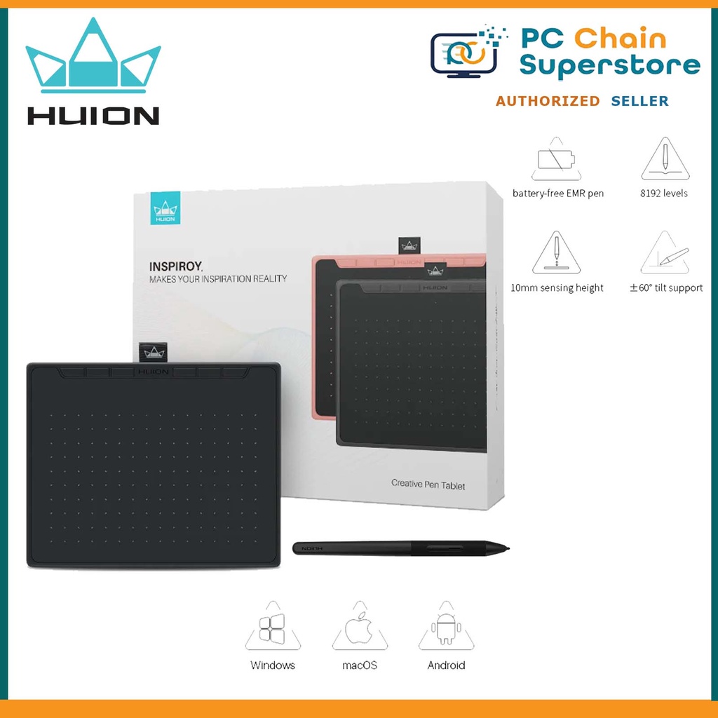HUION Inspiroy RTS-300 Creative Pen Tablet - 160 x 100mm Work Area ...