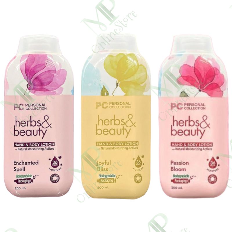 PC Herbs & Beauty Lotion 220ml - Passion Bloom, Joyful Bliss, Enchanted ...