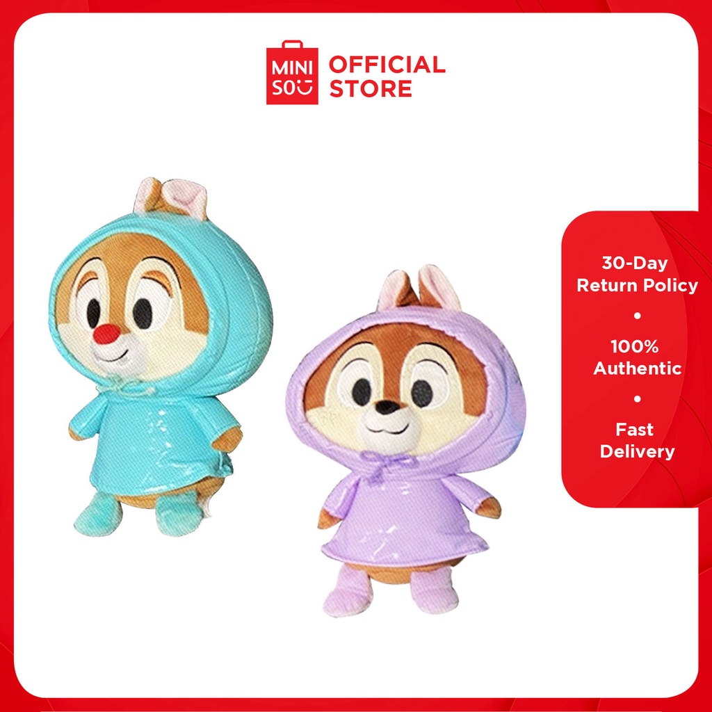 MINISO Disney CND Raincoat Plush Toy Chip 'n Dale | Shopee Philippines