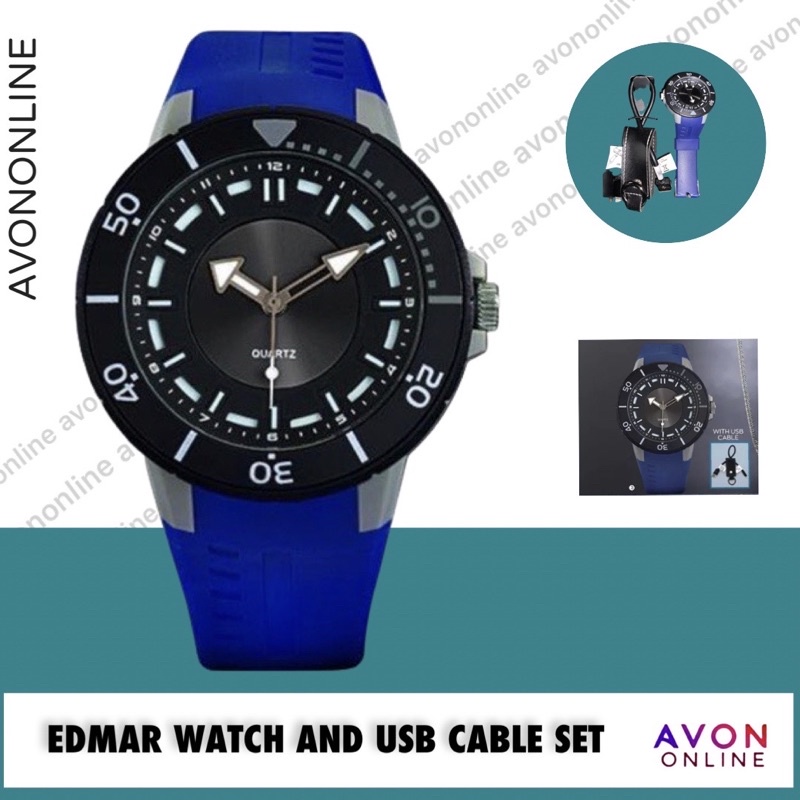 AVON EDMAR WATCH AND USB CABLE GIFT SET | Shopee Philippines