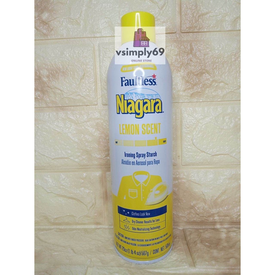 Faultless Niagara Ironing Spray Starch - Lemon Scent (567 g) | Shopee ...
