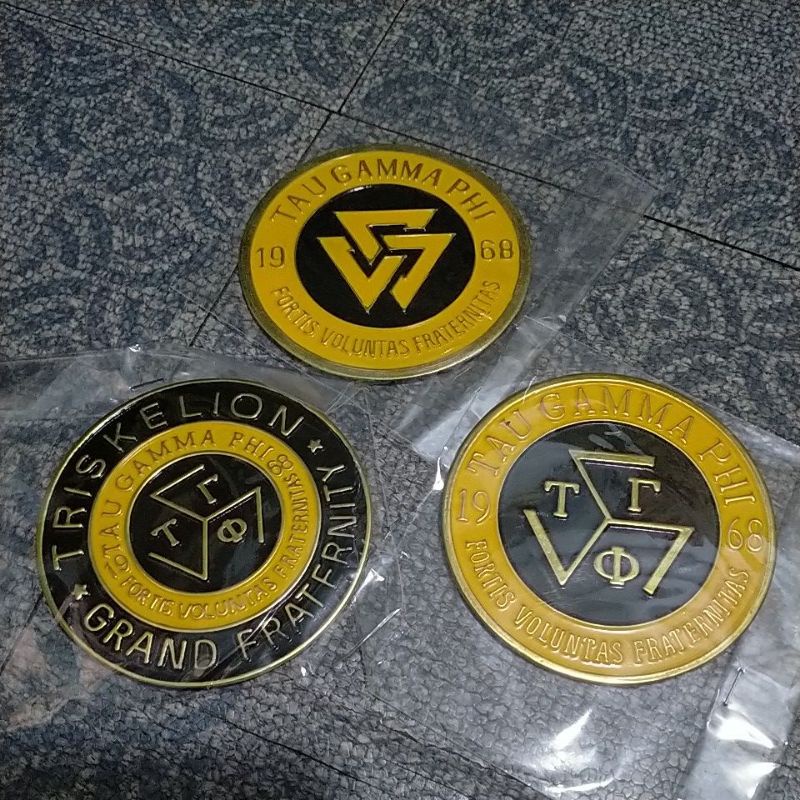 Tau Gamma Phi Metallic Embosed Logo Emblem Free Sticker Shopee