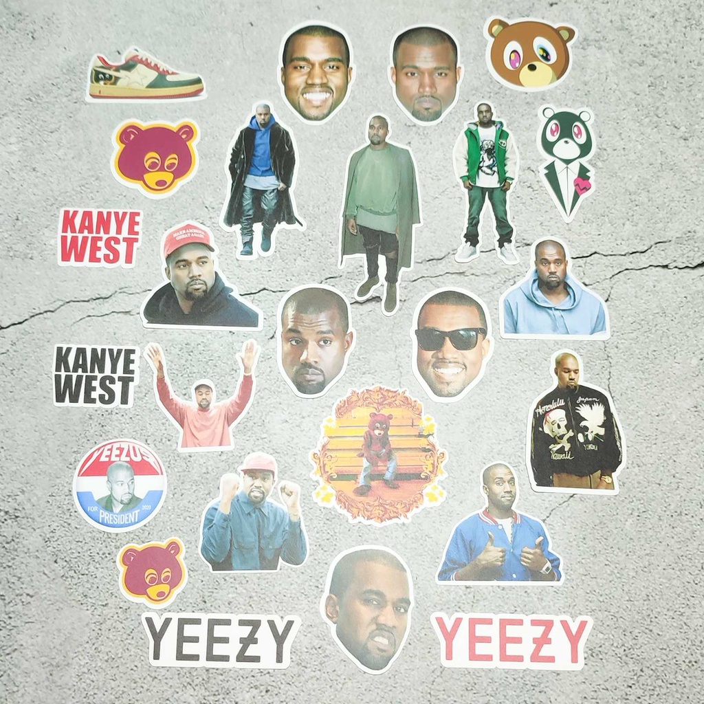 KANYE WEST / WATERPROOF VINYL STICKERS / AQUAFLASK / TUMBLER STICKER ...