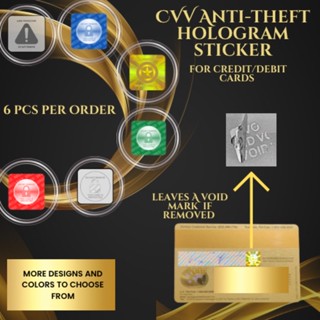 CVV Anti Theft Hologram Sticker Cover For Credit Or Debit Cards ...