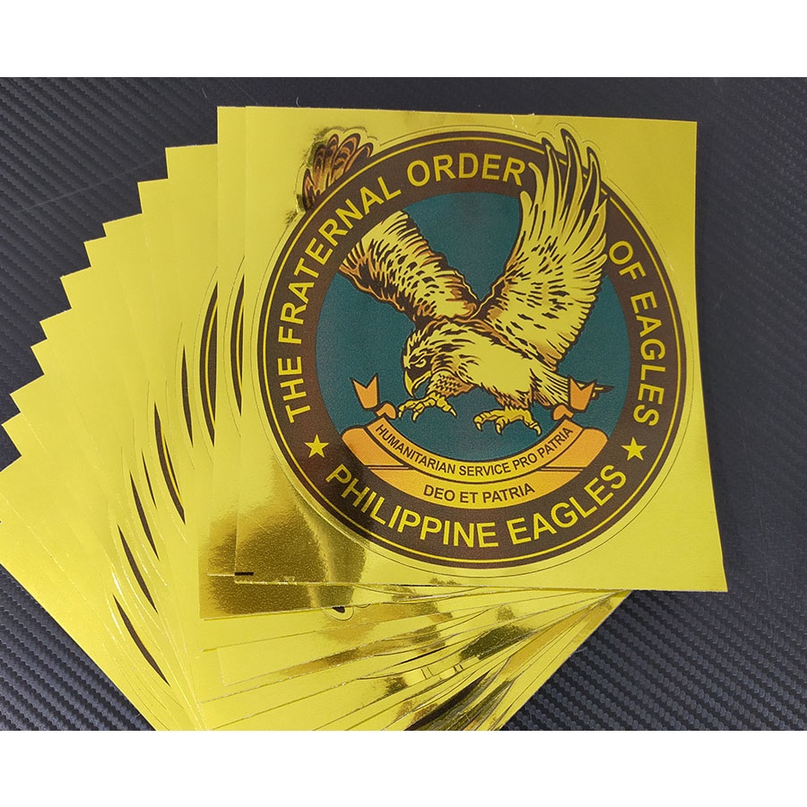 Philippine Eagles - Yayamanin Gold Stickers Laminated | Shopee Philippines