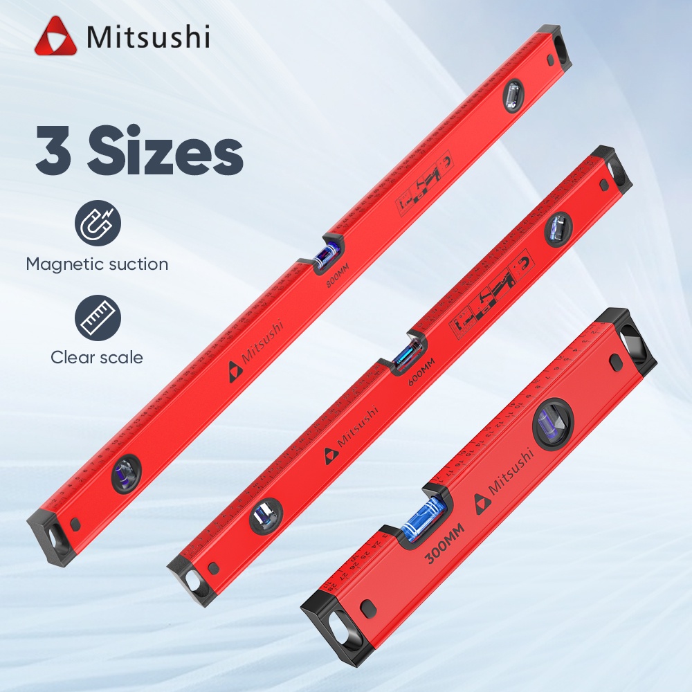 Mitsushi Torpedo Level 30/60/80CM Magnetic Base Horizontal Measuring ...