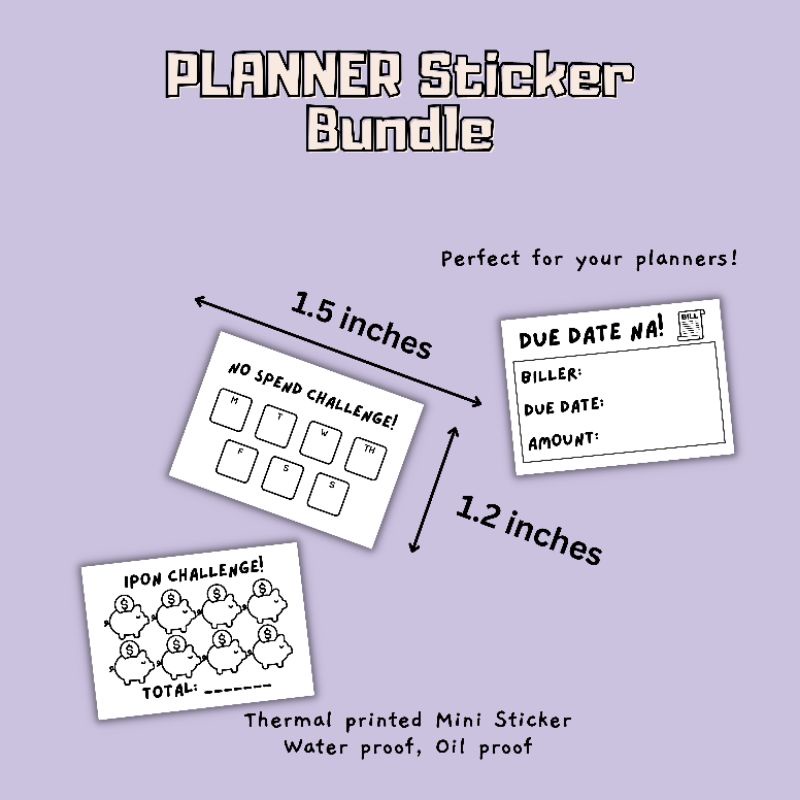 PLANNER BUNDLE STICKERS | Shopee Philippines