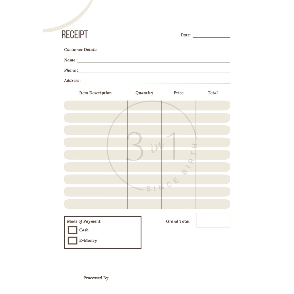 Order Form Pad / Receipt Original copy (customizable) | Shopee Philippines